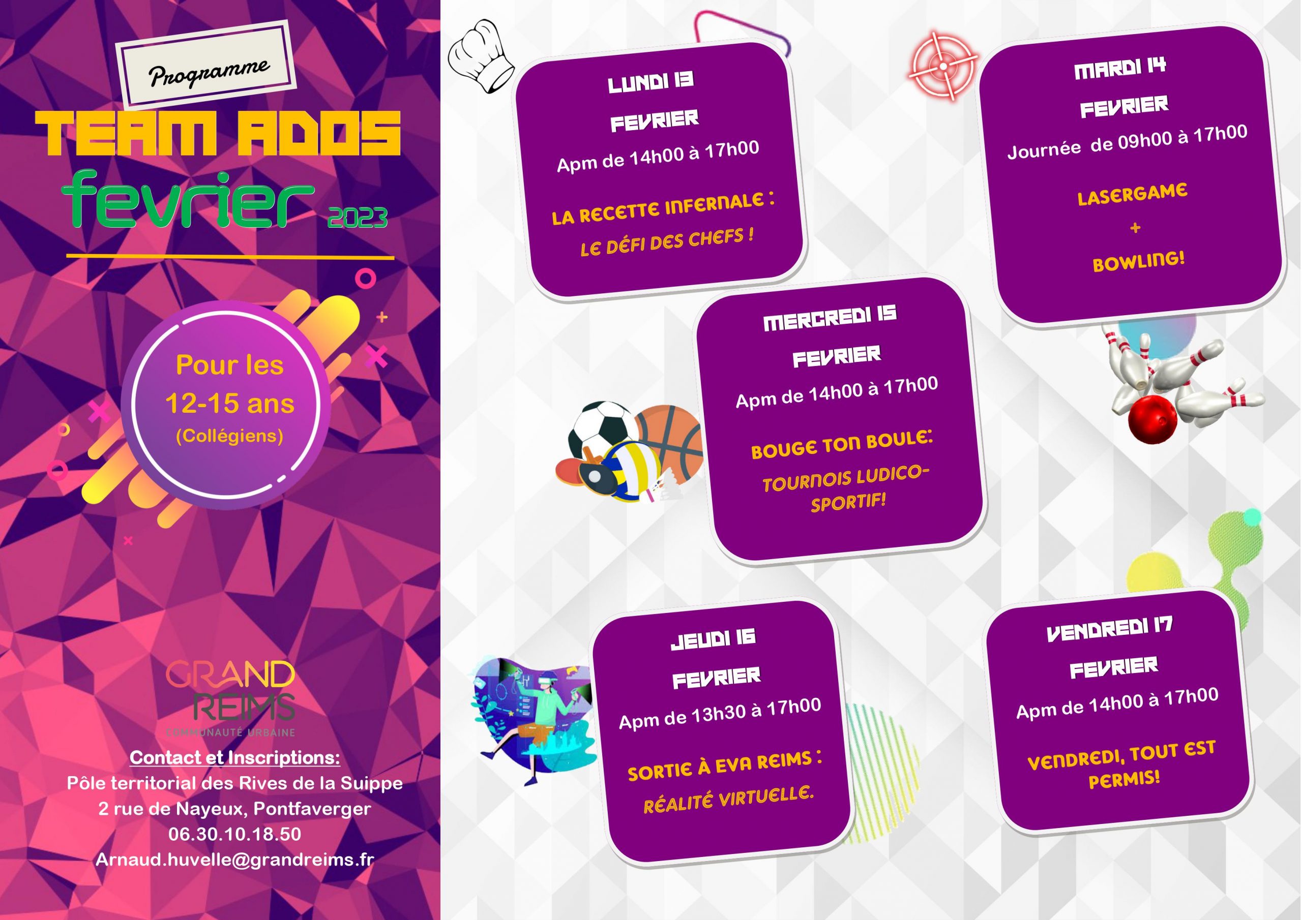 Flyer Team Ados – Vivre à Bétheniville